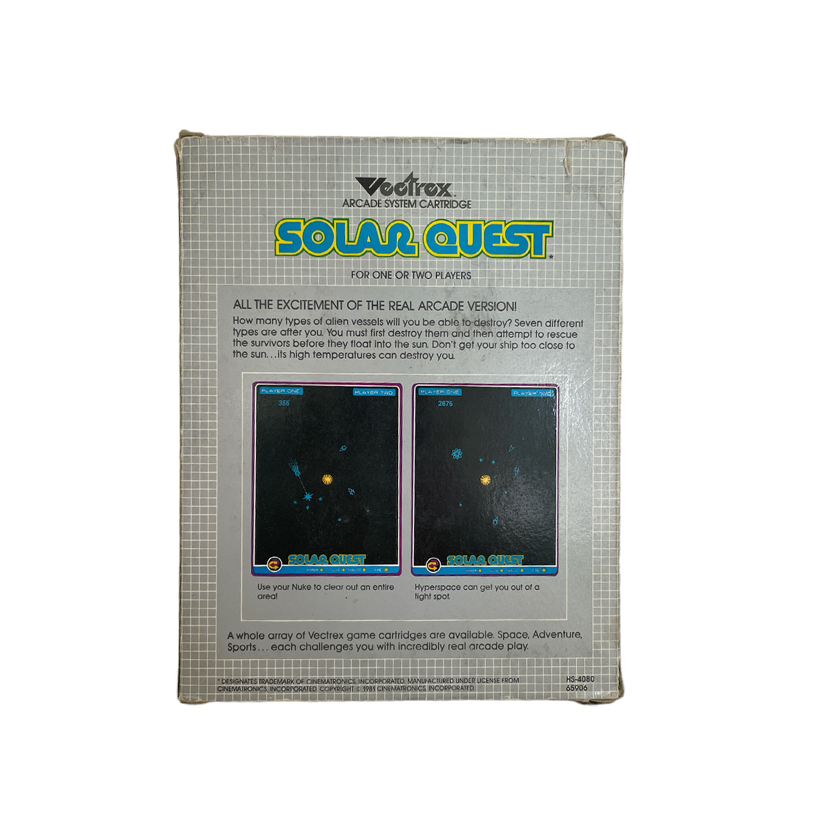 Jogo Solar Quest - Vectrex - MeuGameUsado