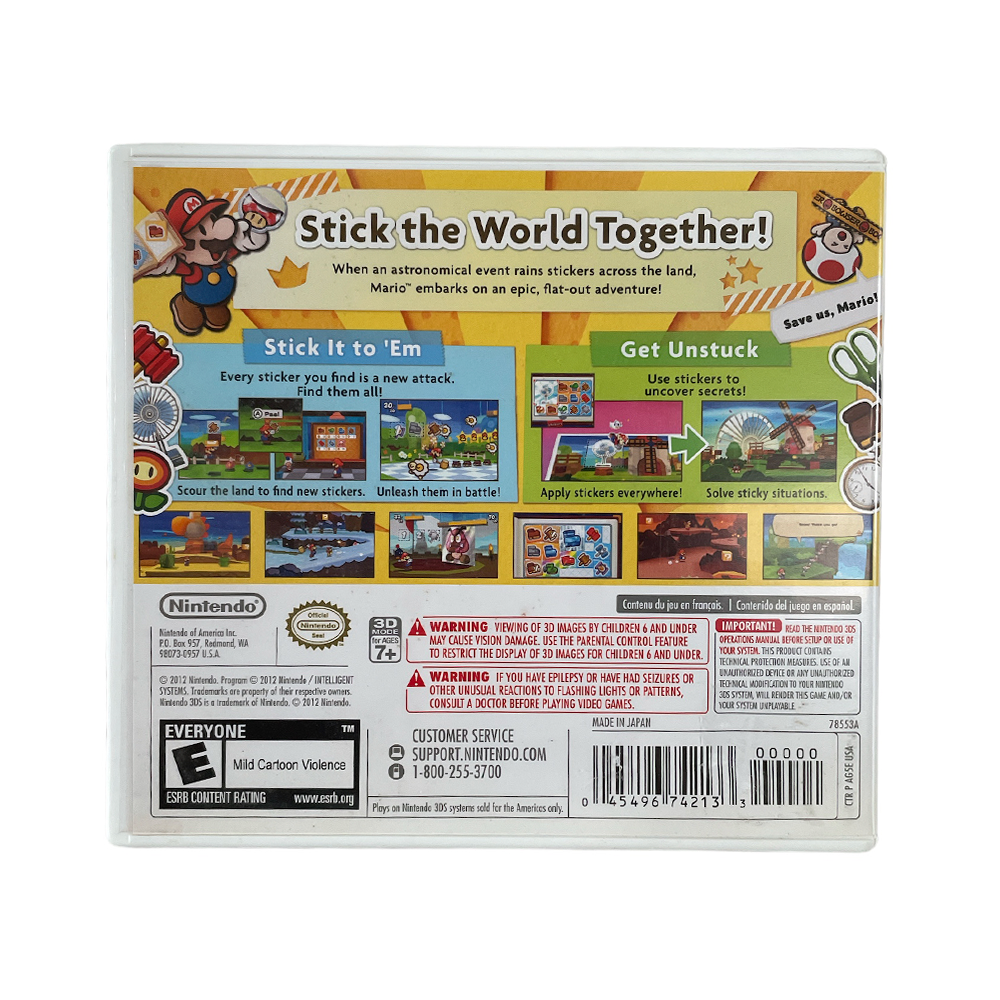 Jogo Paper Mario: Sticker Star - 3DS - MeuGameUsado