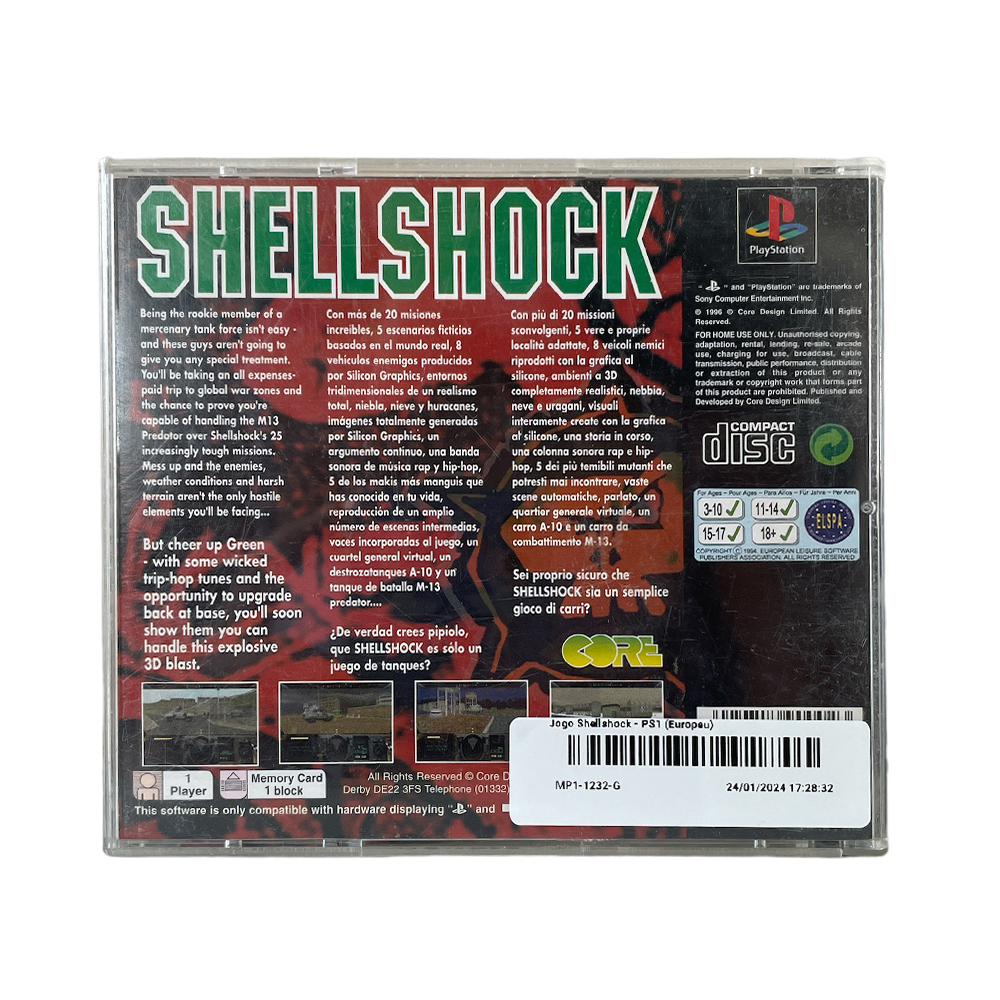 Jogo Shellshock - PS1 (Europeu) - MeuGameUsado