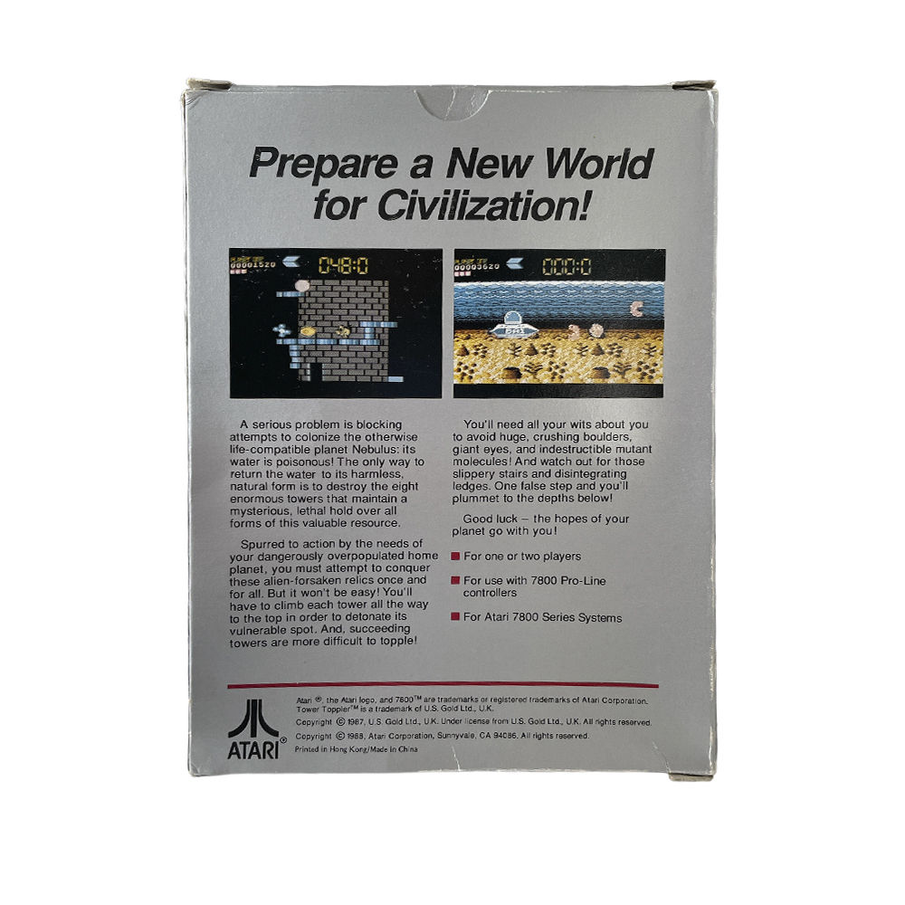 Jogo Tower Toppler - Atari 7800 - MeuGameUsado