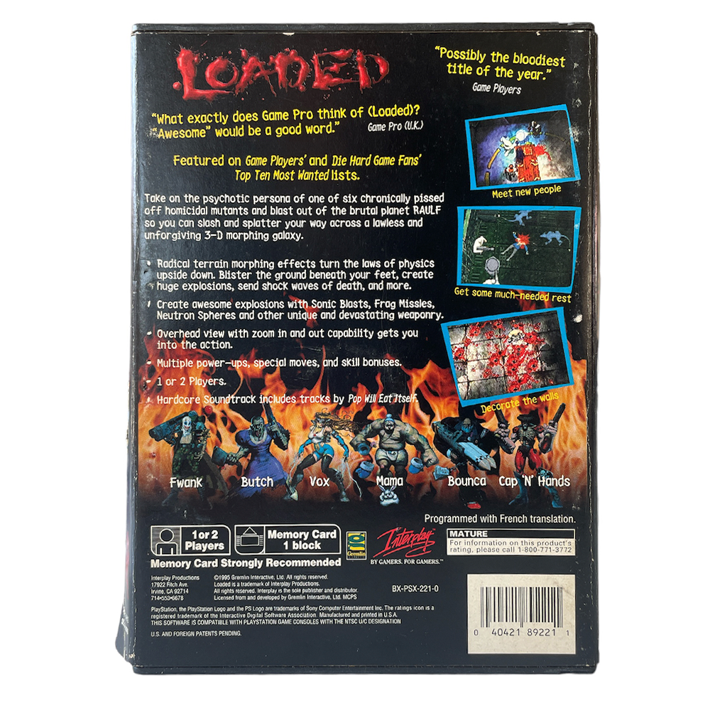 Jogo Loaded - PS1 (Long Box) - MeuGameUsado