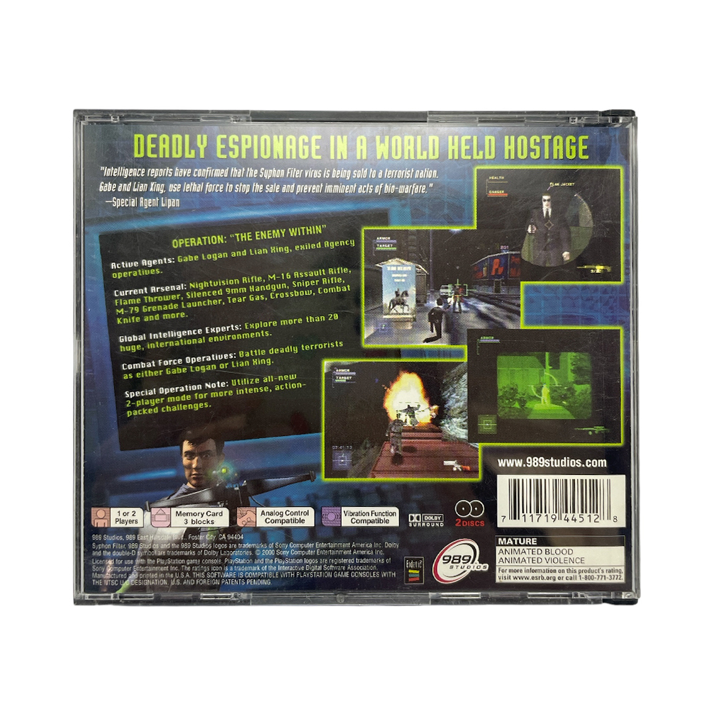 Jogo Syphon Filter 2 - PS1 - MeuGameUsado