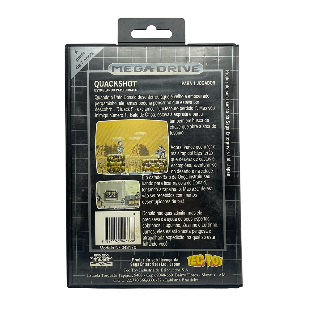 Jogo QuackShot Starring Donald Duck - Mega Drive - MeuGameUsado