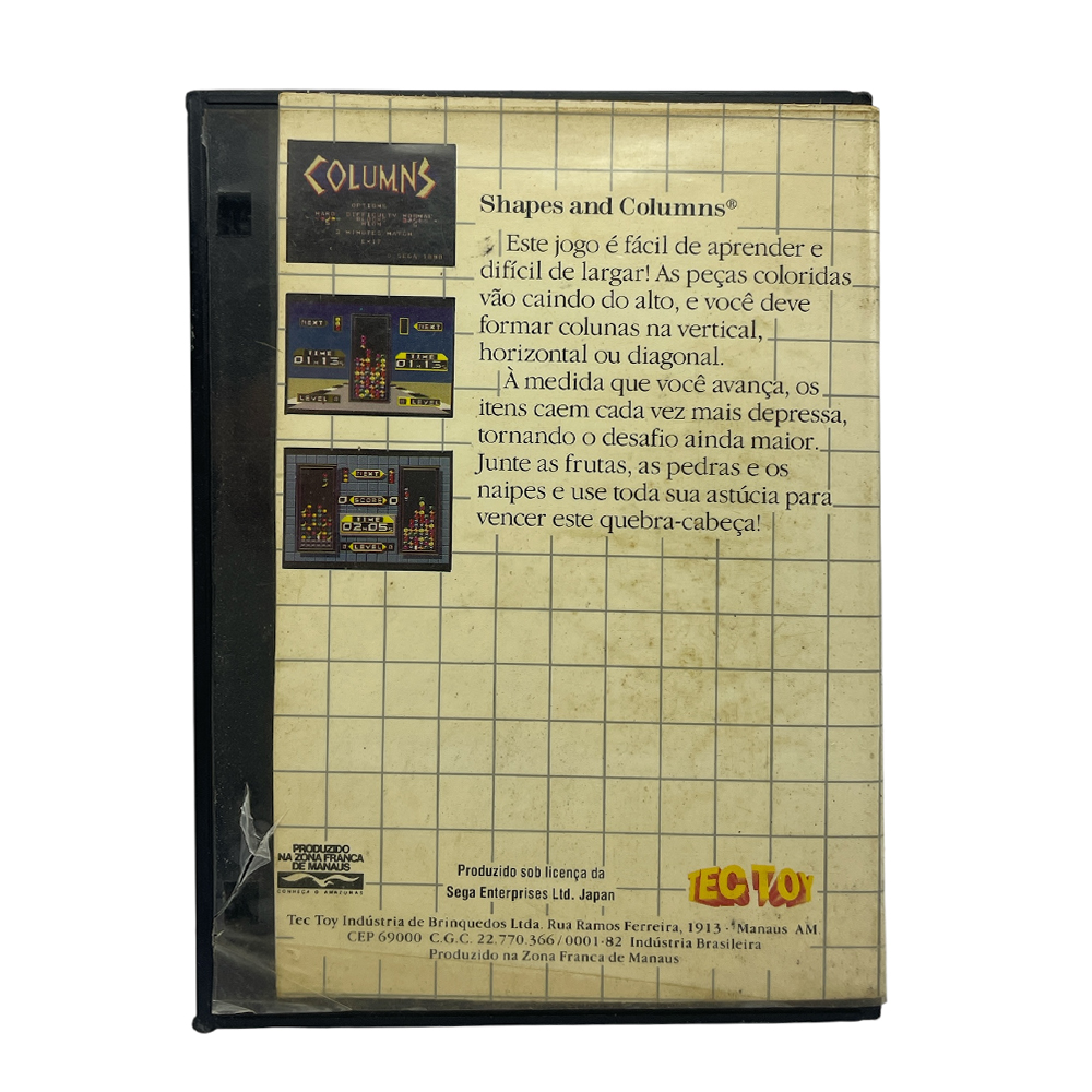Jogo Shapes and Columns - Master System - MeuGameUsado