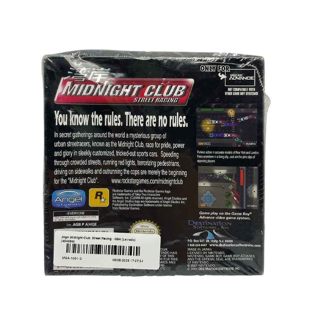 Jogo Midnight Club: Street Racing - GBA (Lacrado) - MeuGameUsado