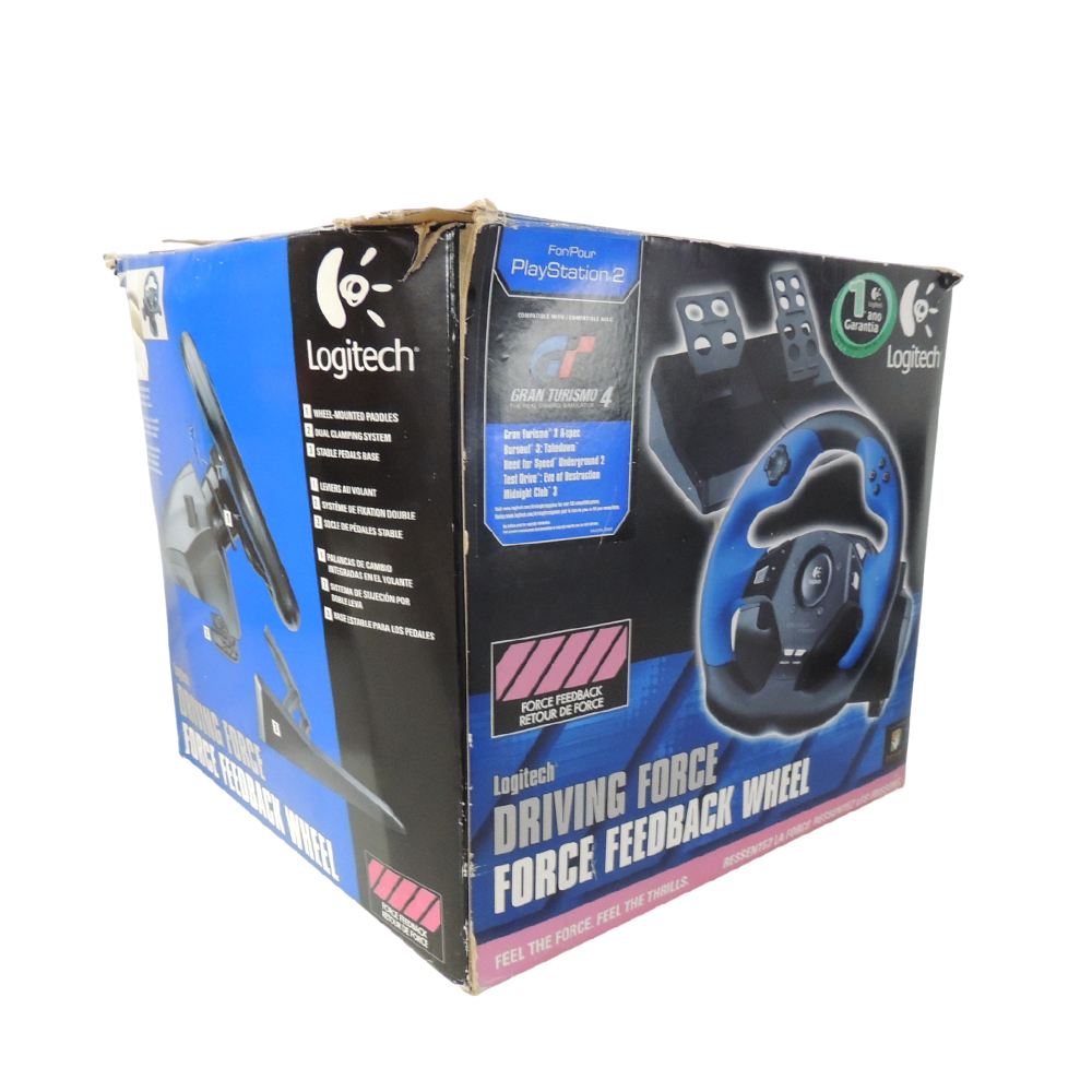 Volante Logitech Driving Force - PS2 - MeuGameUsado