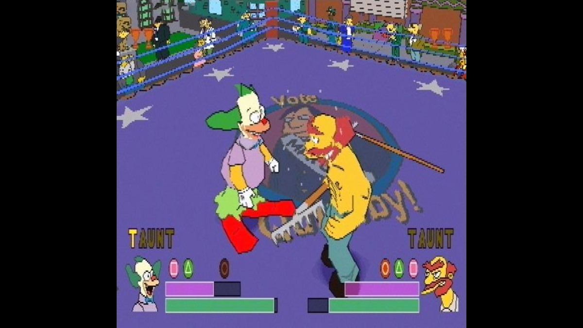 Jogo The Simpsons Wrestling - PS1 - MeuGameUsado