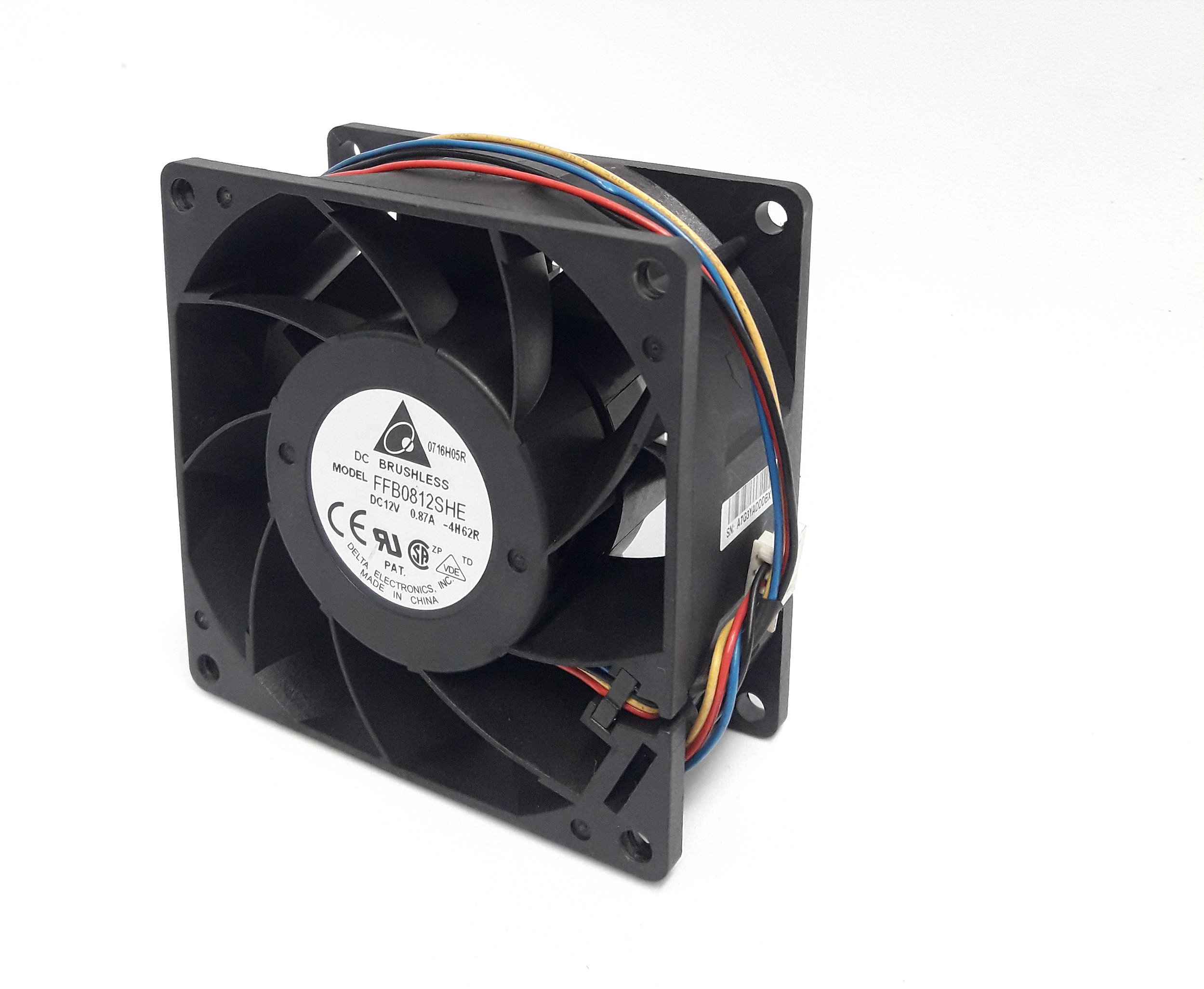 Cooler Fans Delta 80x80x38mm 12v 0.87a Delta FFB0812SHE 4900rmp alta ...