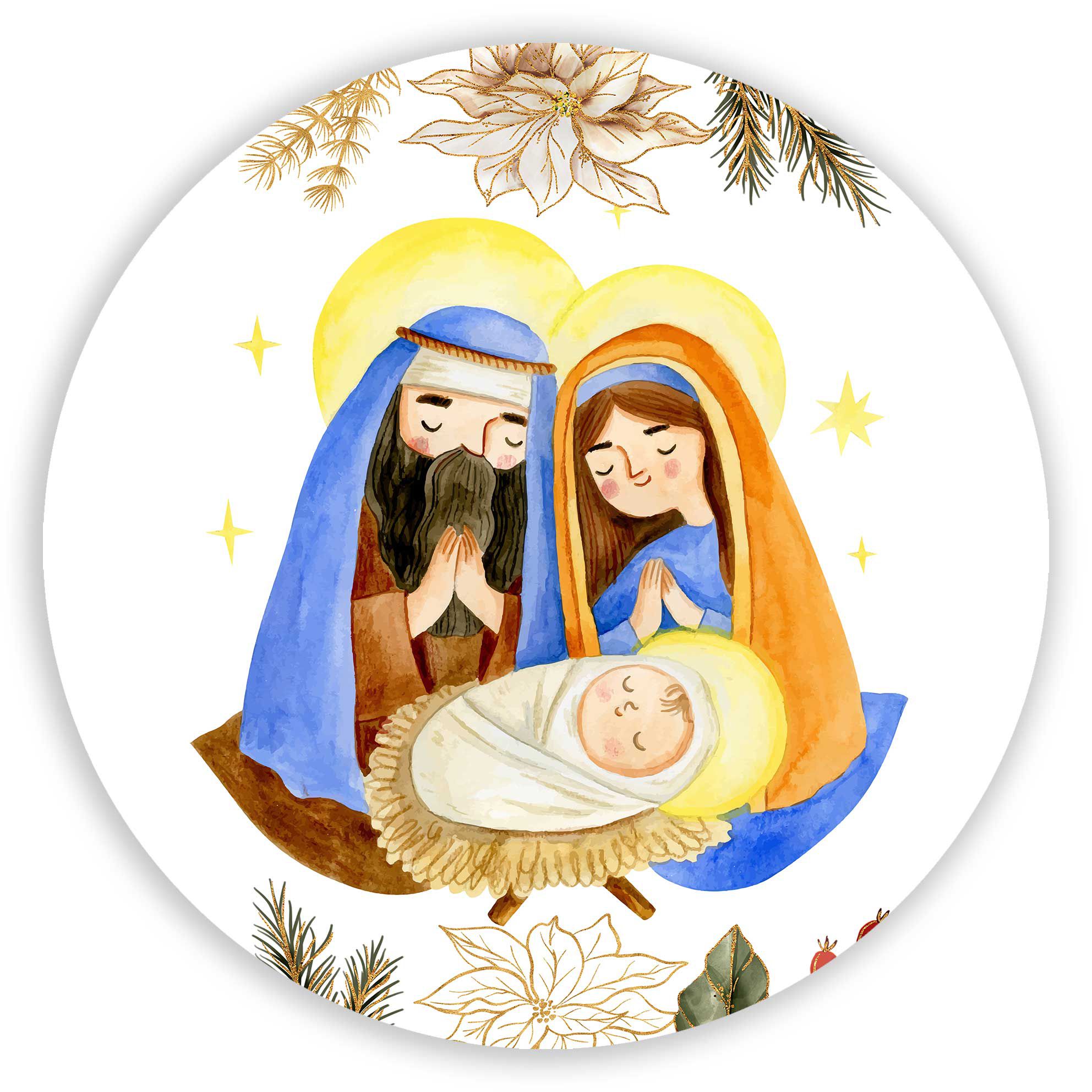 Painel Redondo - Presépio - Sublimado 3D - Sublitex, painéis sublimados