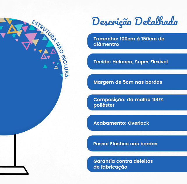 Painel Redondo - Spirit - Sublimado 3D - Sublitex painéis