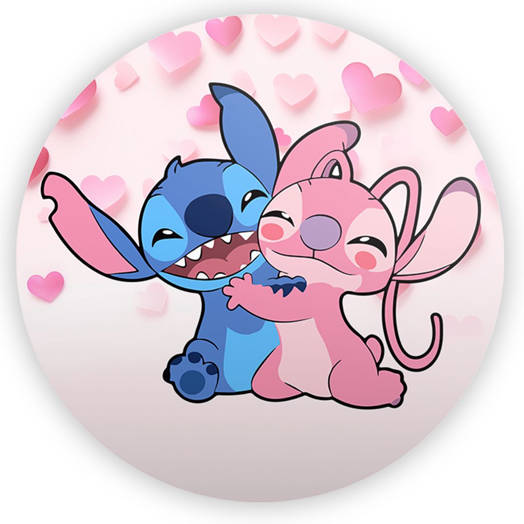 Mini Painel - Lilo E Stitch Rosa - Sublimado 3D - Sublitex painéis