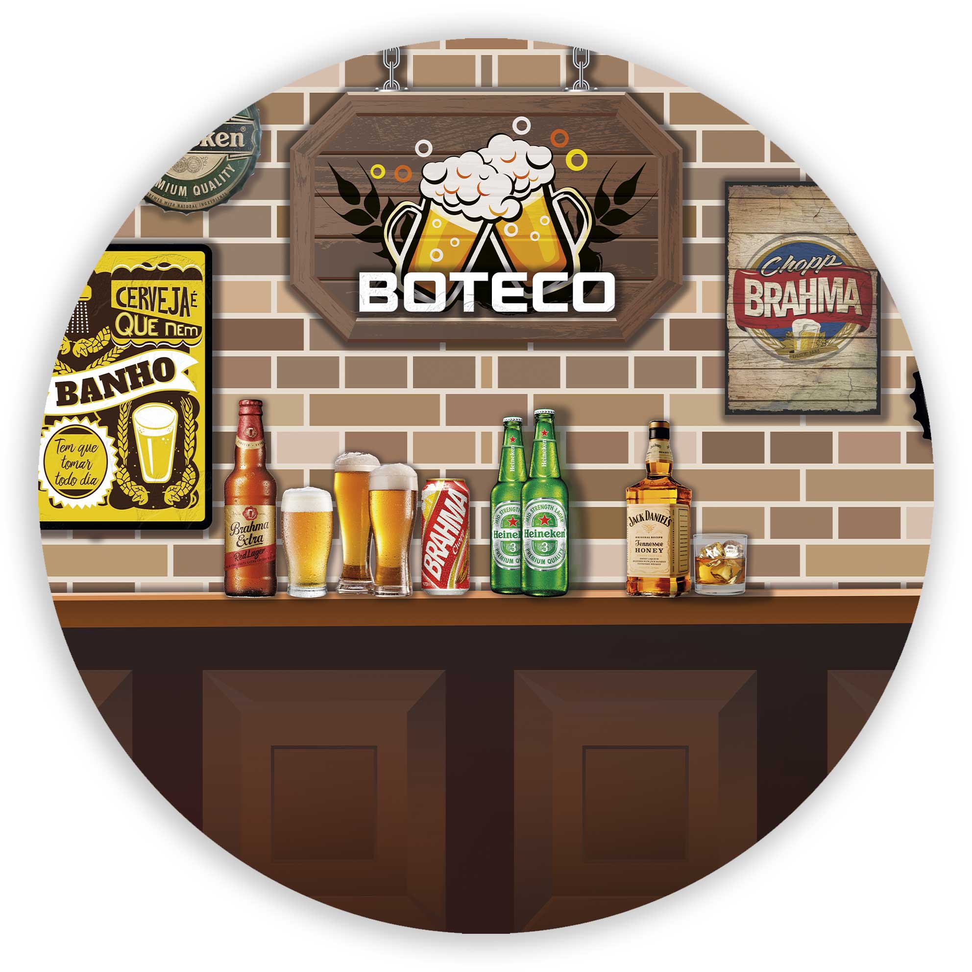 Mini Painel - Boteco - Sublimado 3D - Sublitex, painéis sublimados
