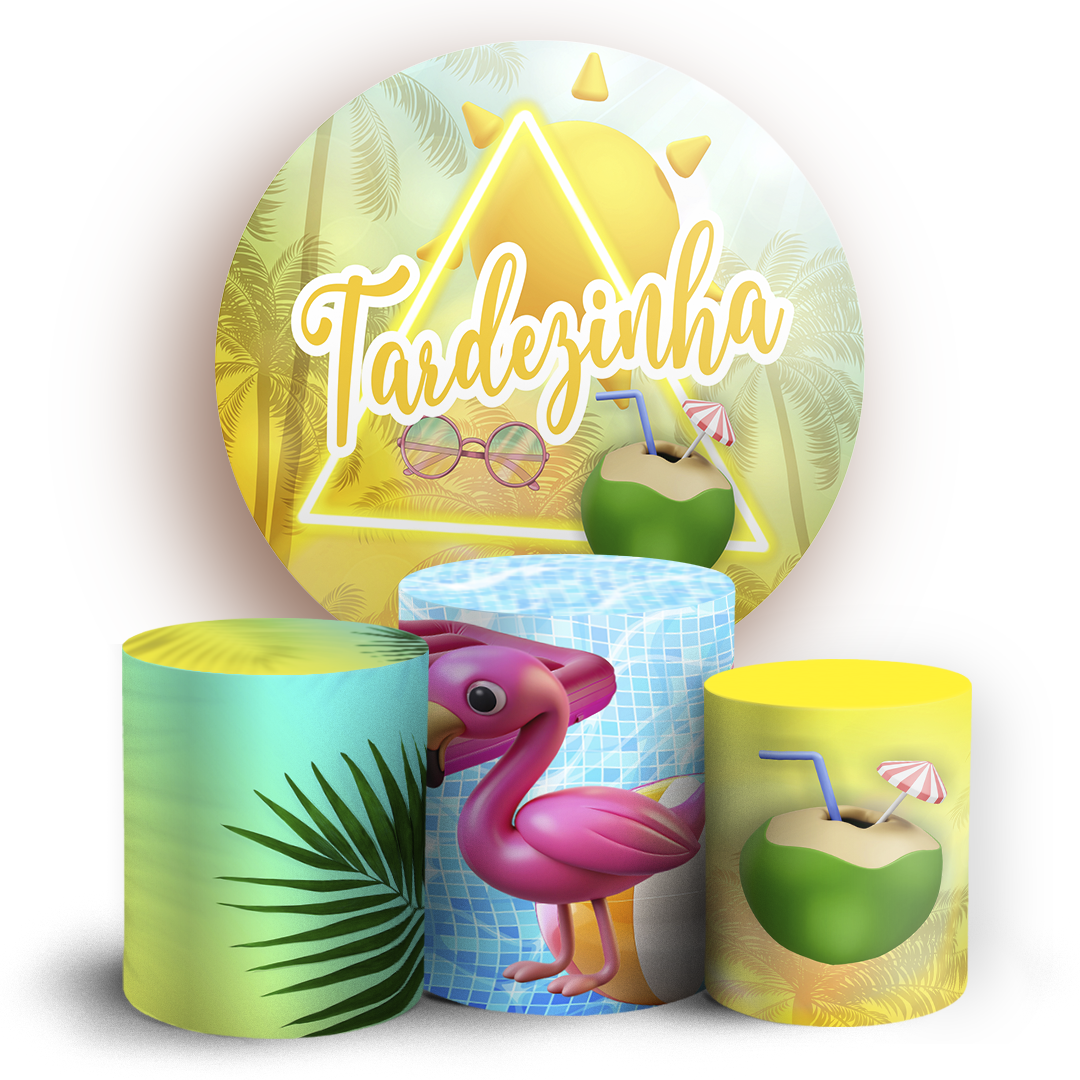 KIT Redondo e Trio - Tardezinha - Sublimado 3D - Sublitex painéis