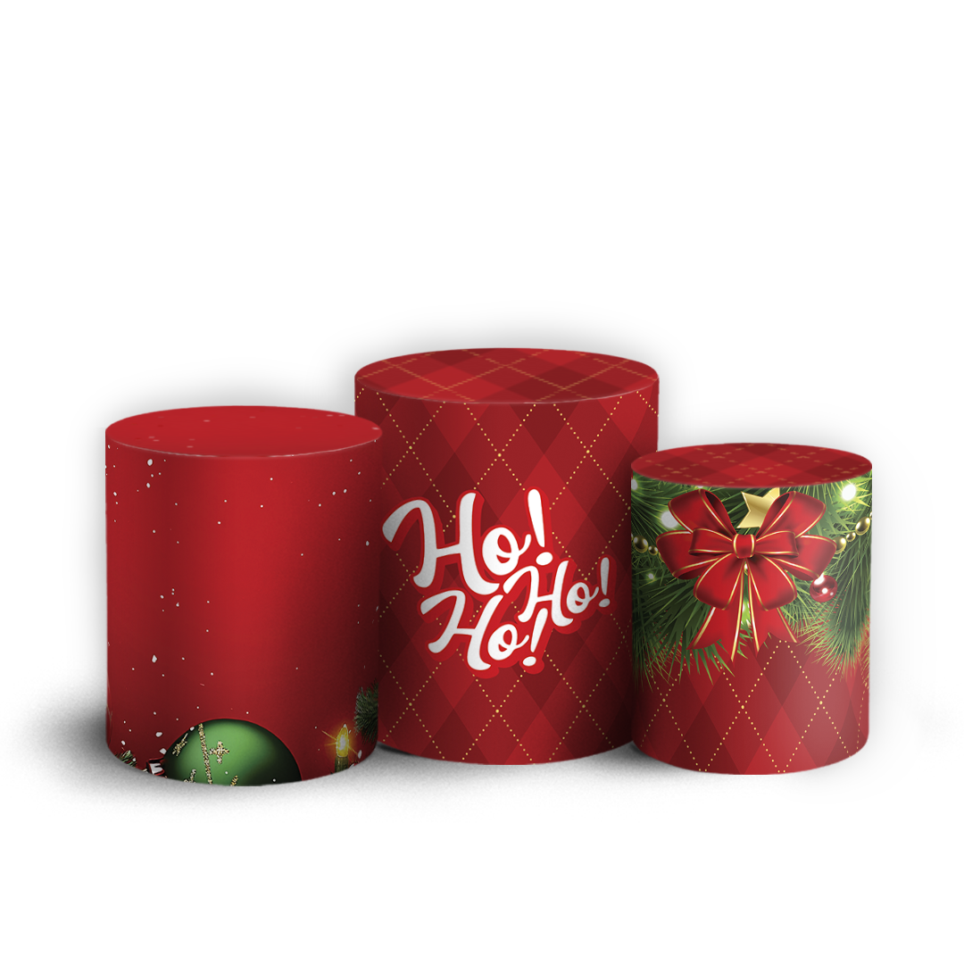 Trio Cilindro Sublimado 3D - Natal - Sublitex Painéis