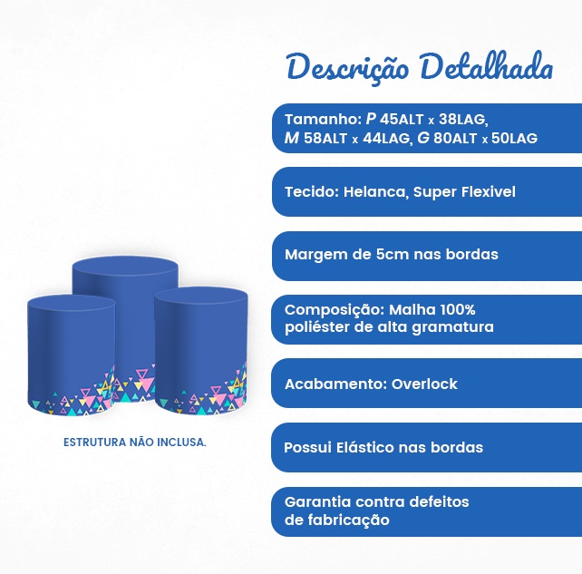 Trio Cilindro Sublimado 3D - Natal - Sublitex Painéis