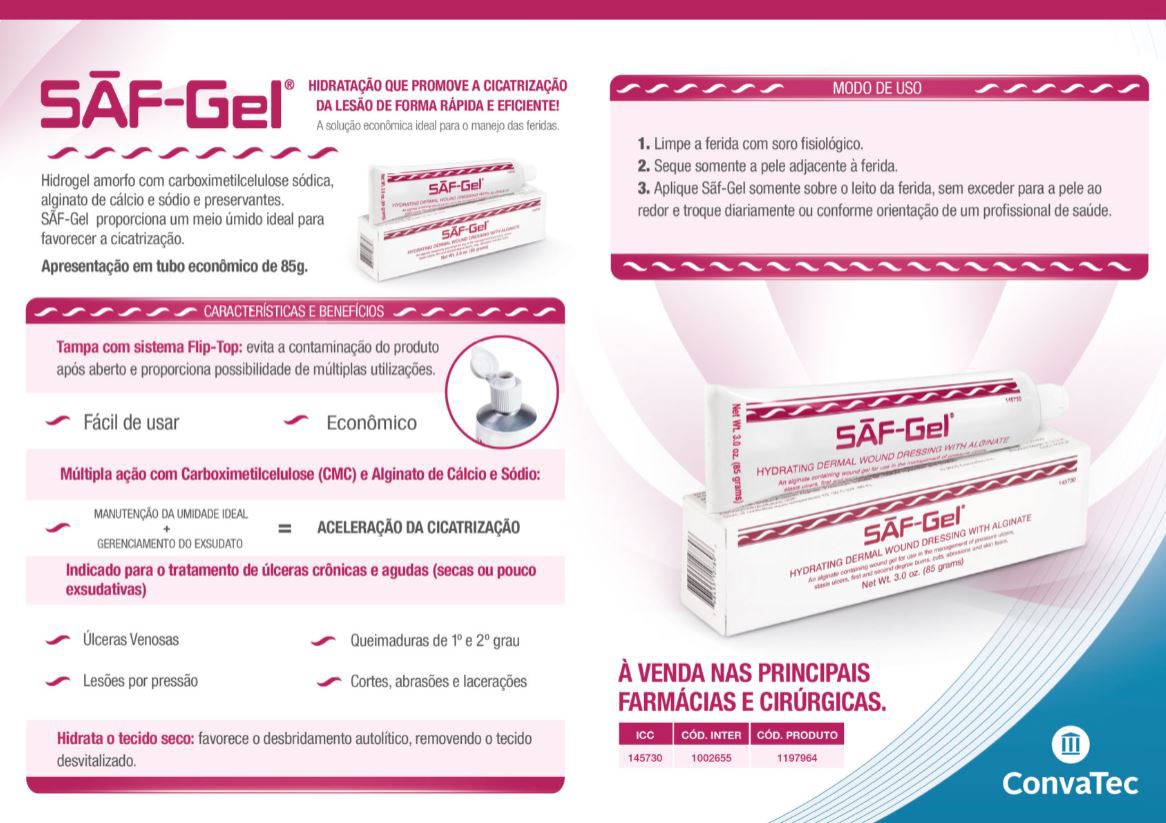 Saf-Gel Kit com 3 Tubos de 85gr - Convatec - Cirúrgica Salutar ...
