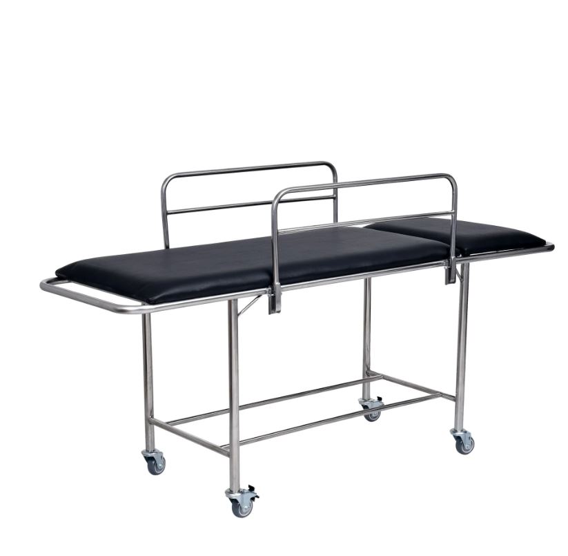 Carro Padiola (Maca) Em Inox Com Estofado Preto e Par de Grades S-0400 ...