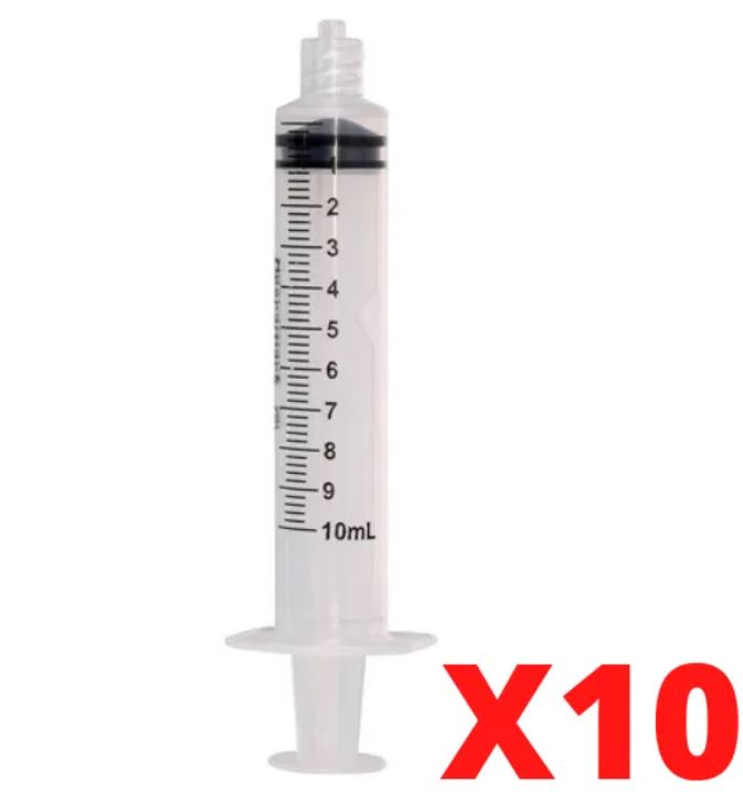 Kit C/10 Seringas de 10ml Sem Agulha Luer Lock (Rosca) - BD - Cirúrgica ...