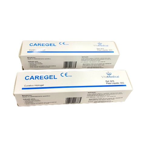 Kit C/2 Tubos de Caregel 30g Hidrogel para Tratamento de Feridas - Vita ...