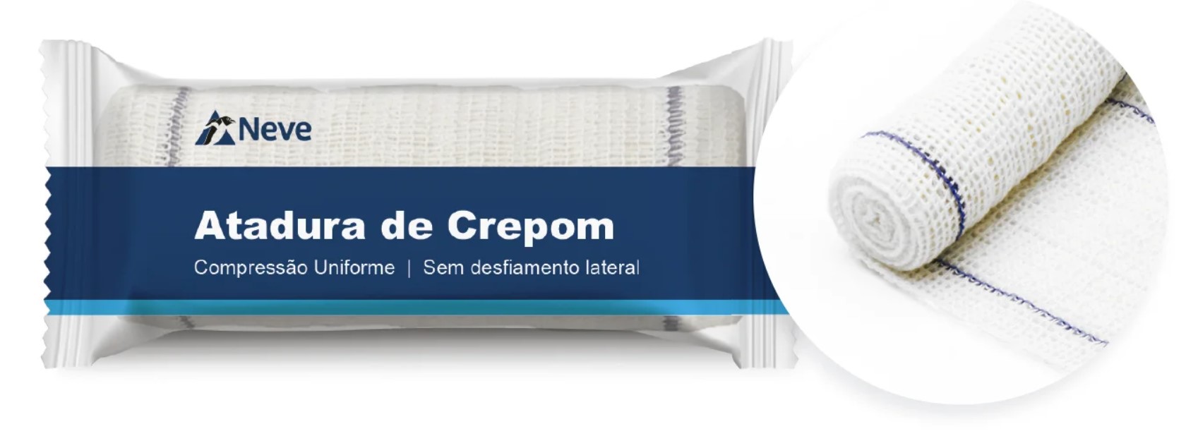 Atadura de Crepom 10cm x 1,8m 13 fios Pacote C/12 Unidades - Neve - Cirúrgica Salutar | Produtos ...