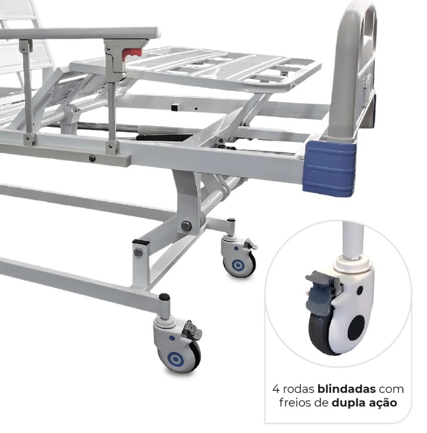 Cama Hospitalar DX3 Com Regulagem Altura Até 200kg - Dellamed - Cirúrgica Salutar | Produtos ...