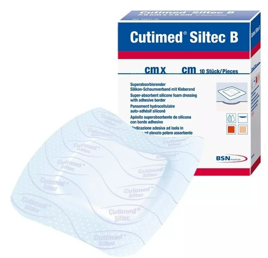 Curativo Cutimed Siltec 10cm x 10cm Com Espuma de Silicone e Borda ...