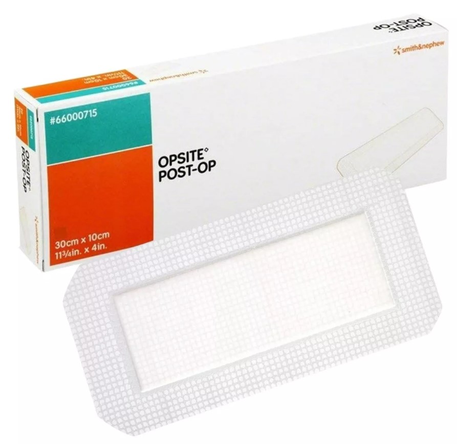 Curativo Opsite Post-Op Com Compressa Absorvente 30cm x 10cm Unidade - Smith & Nephew ...