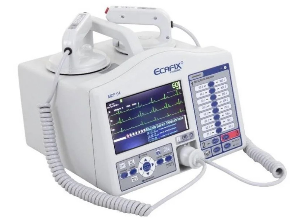 Cardioversor Bifásico com Bateria MDF-04B - Ecafix - Cirúrgica Salutar | Produtos Hospitalares