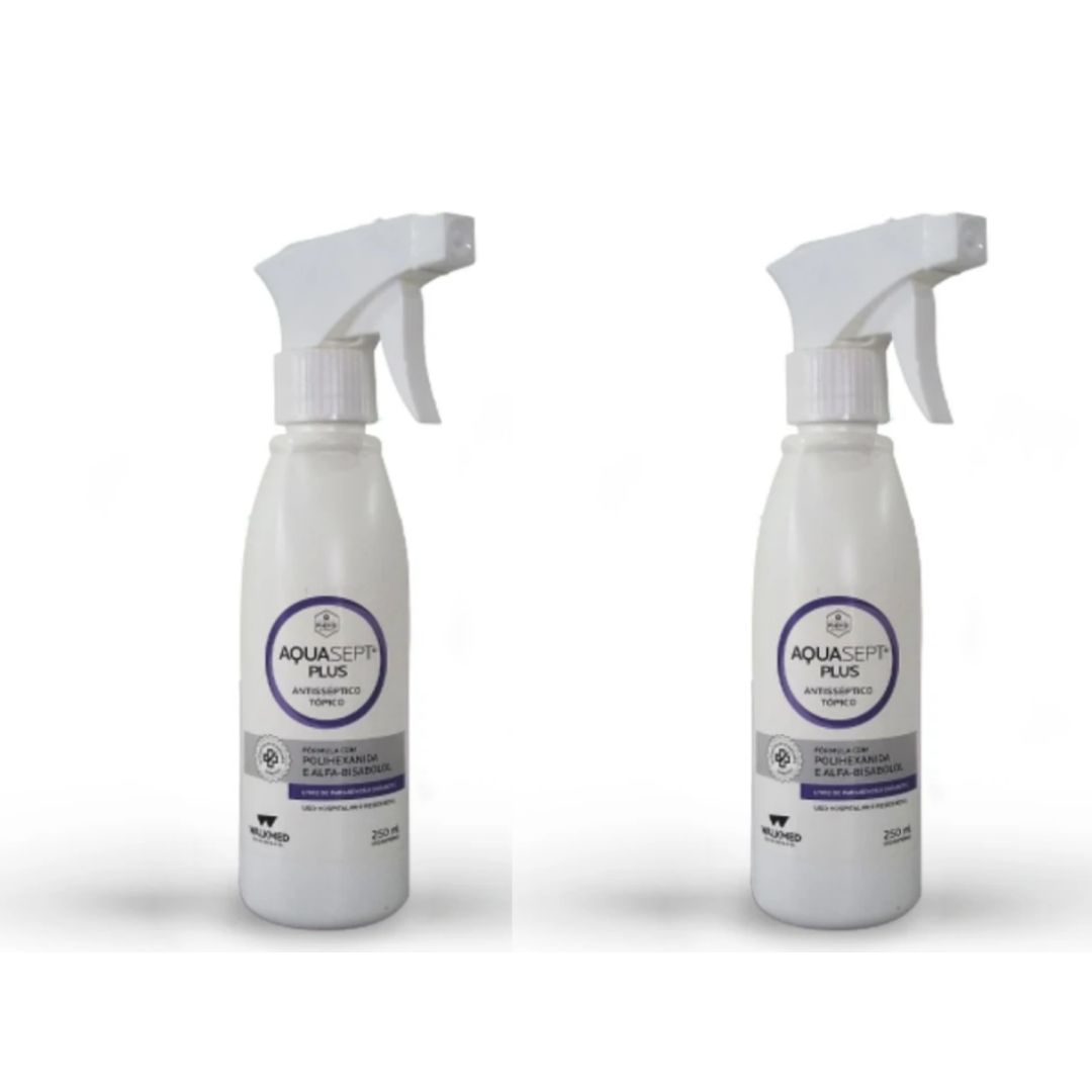 Kit C/2 Aquasept Plus Solução Polihexanida PHMB Spray 250ml Cada ...