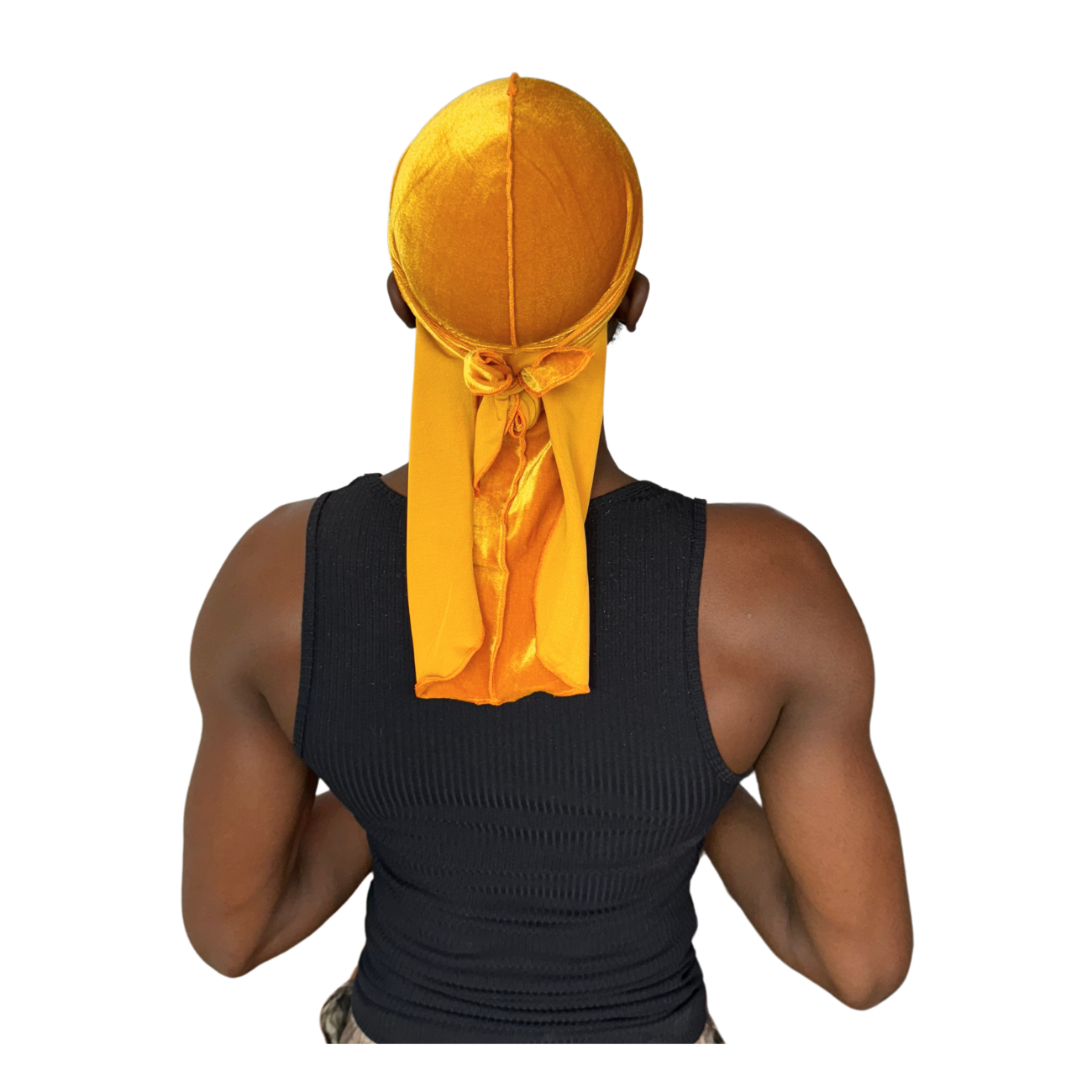Durag de Veludo Dourado Ouro (Premium) - Produtos para Waves