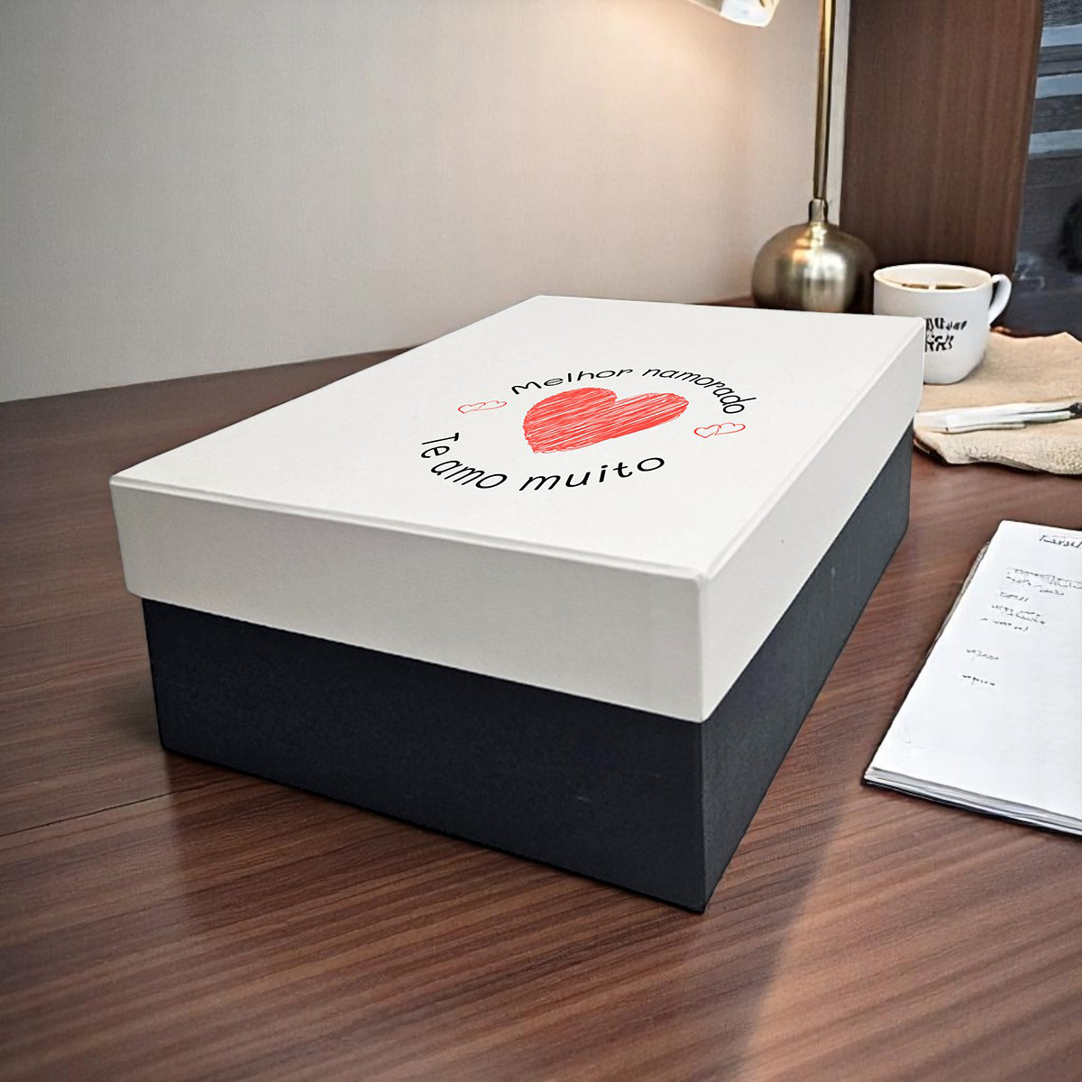Caixa de Presente 15x20x8 Cartonada com Mensagem 7 Melhor Namorado do ...