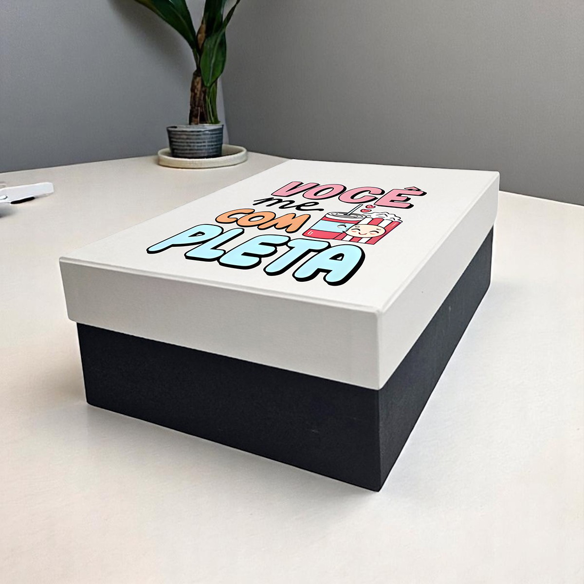 Caixa de Presente 15x20x8 Cartonada Mensagem 15 Voce Me Completa ...