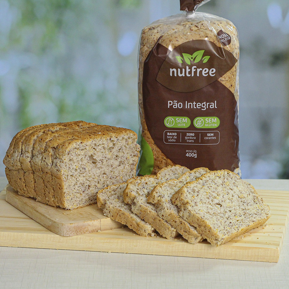 Pão integral - Sem glúten Nutfree - Nutfree Alimentos Saudáveis Sem ...