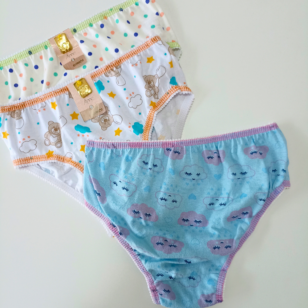 Calcinha Infantil de Algodão Bebê - SuperMais Lingeries e Acessórios