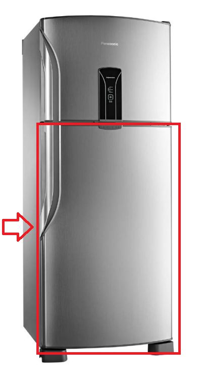Porta Refrigerador Panasonic NR-BT51 Aço Escovado - Loja Pananorte ...