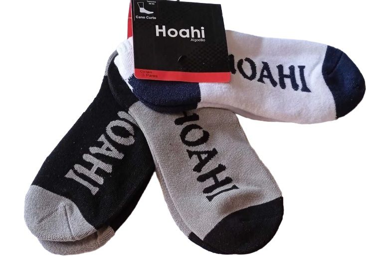 Kit 03 Pares Meia Hoahi Masculina Cano Curto 21978 - Outlet do Brás