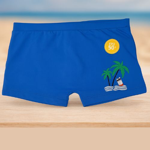 Sunga Infantil Boxer Azul Hering kids - Outlet do Brás