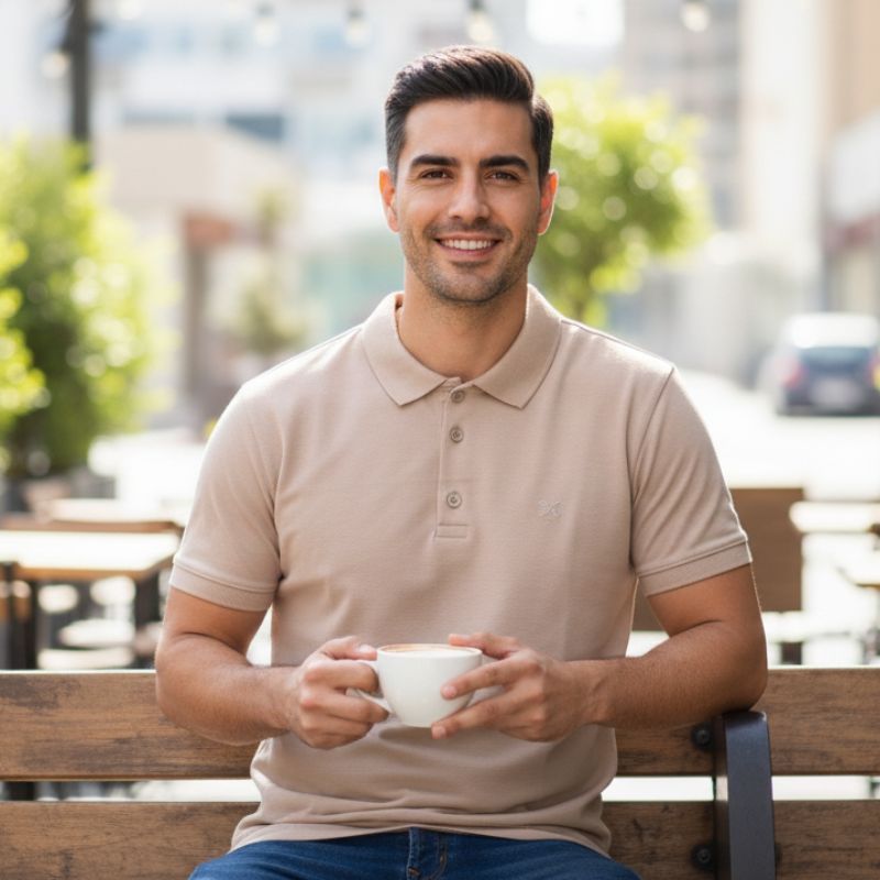 Camisa Polo Masculina Piquet EXCO - Cativa - Outlet do Brás