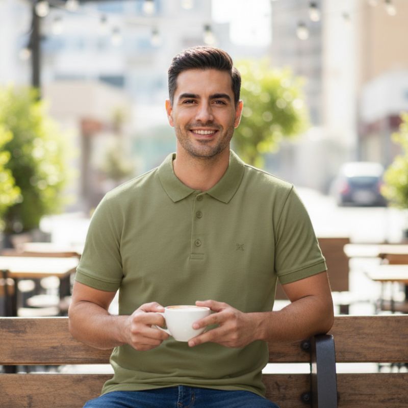 Camisa Polo Masculina Piquet EXCO - Cativa - Outlet do Brás