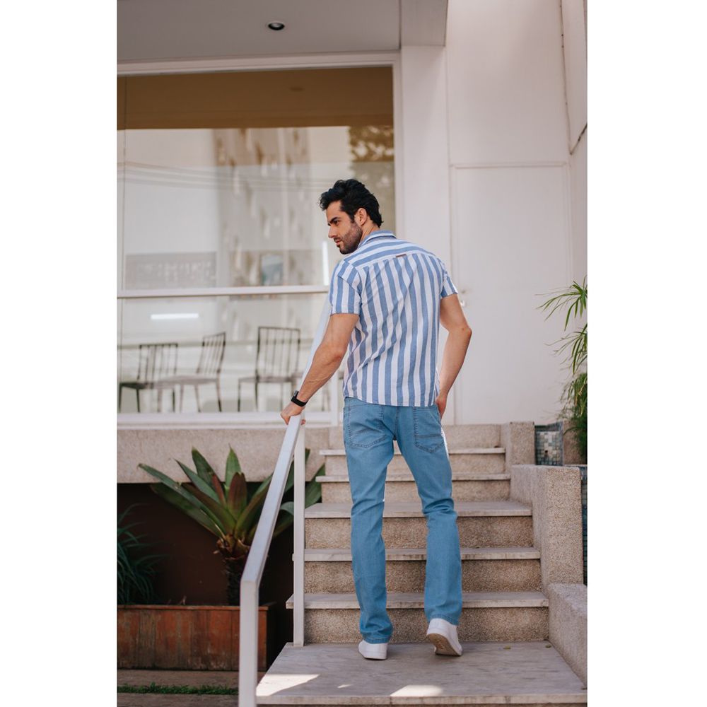 Calça Jeans Slim Fit Staroup Azul - Outlet do Brás