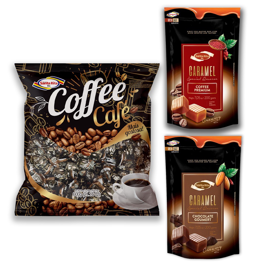 Chocolate com Café - Bala Santa Rita - As melhores Balas, Caramelos e ...