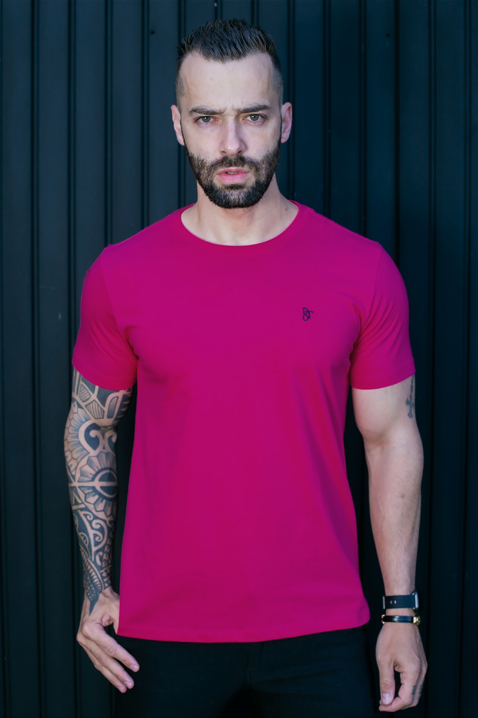 Camiseta Básica Rosa Pink - Distrito For Men