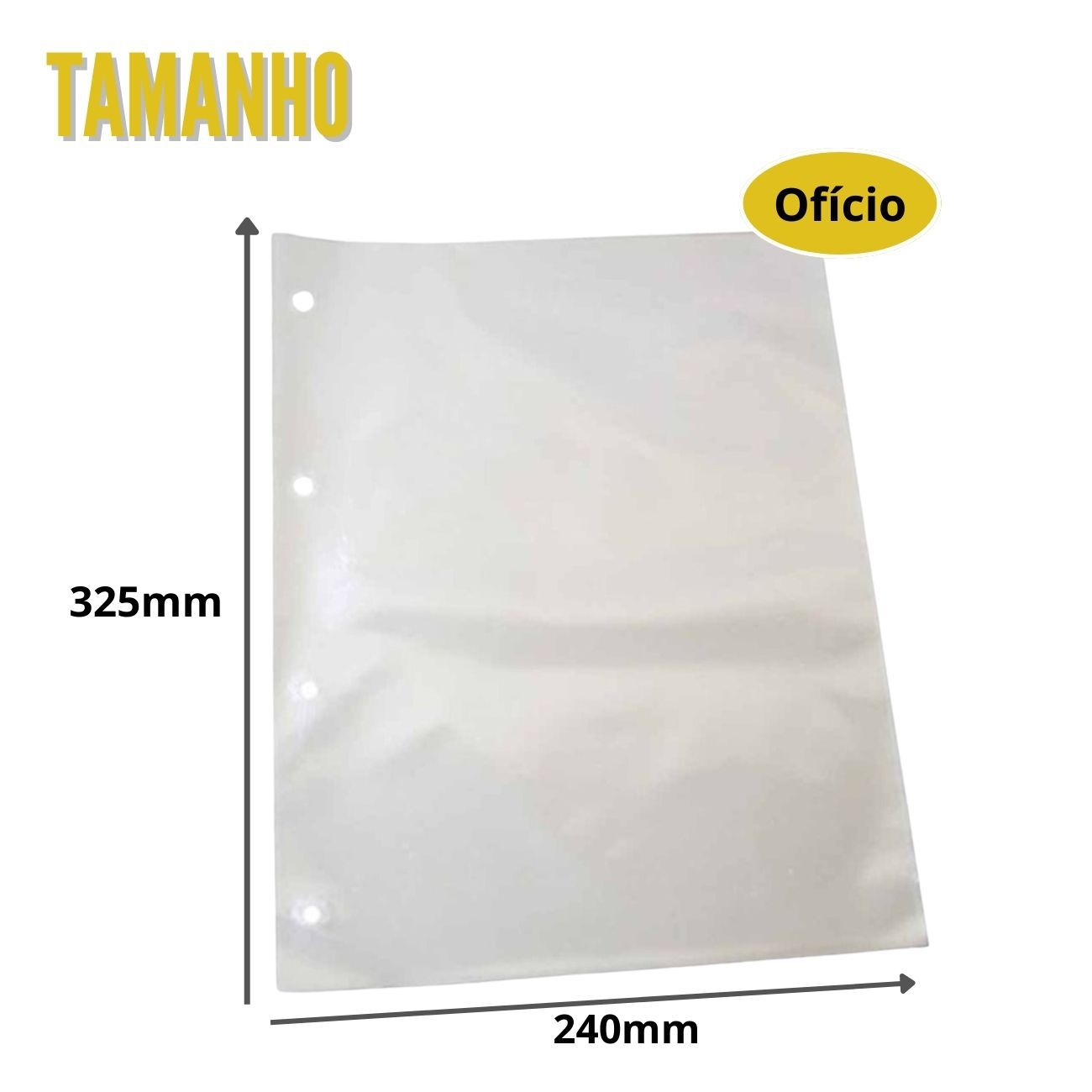 Envelope Plástico Ofício 4 Furos 0,06 pct 100un - ACP - Loja Kento ...