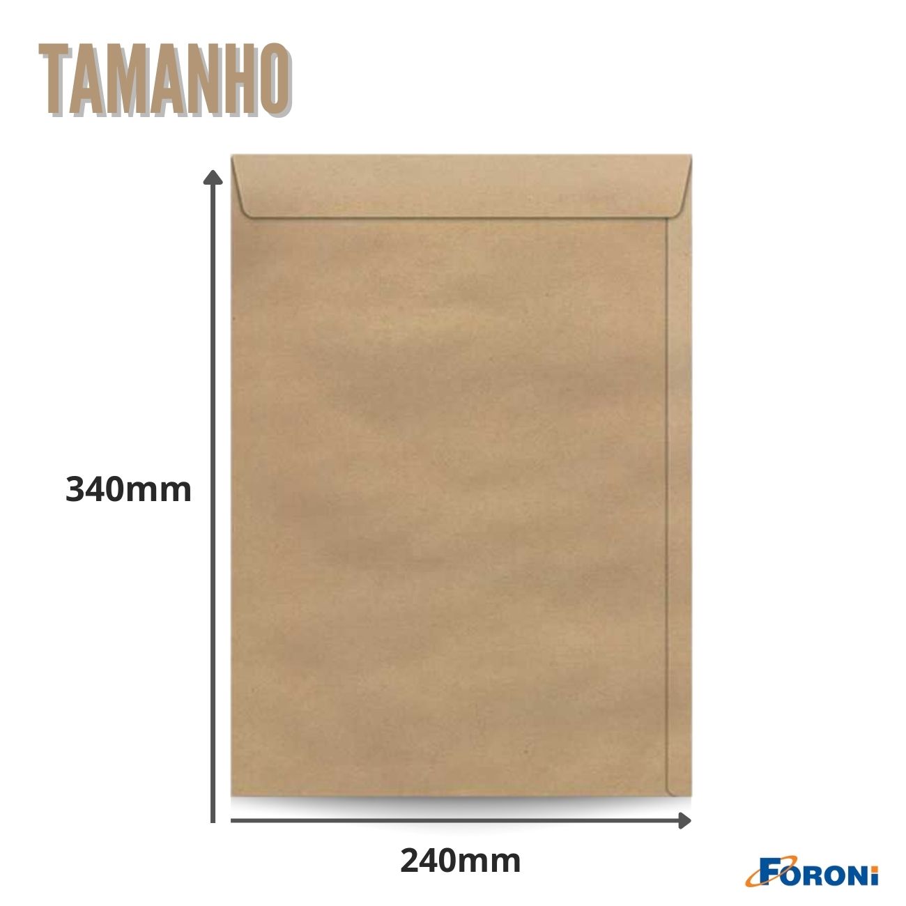 Envelope Saco Kraft Natural 240x340 80g Unidade - Foroni - Loja Kento ...