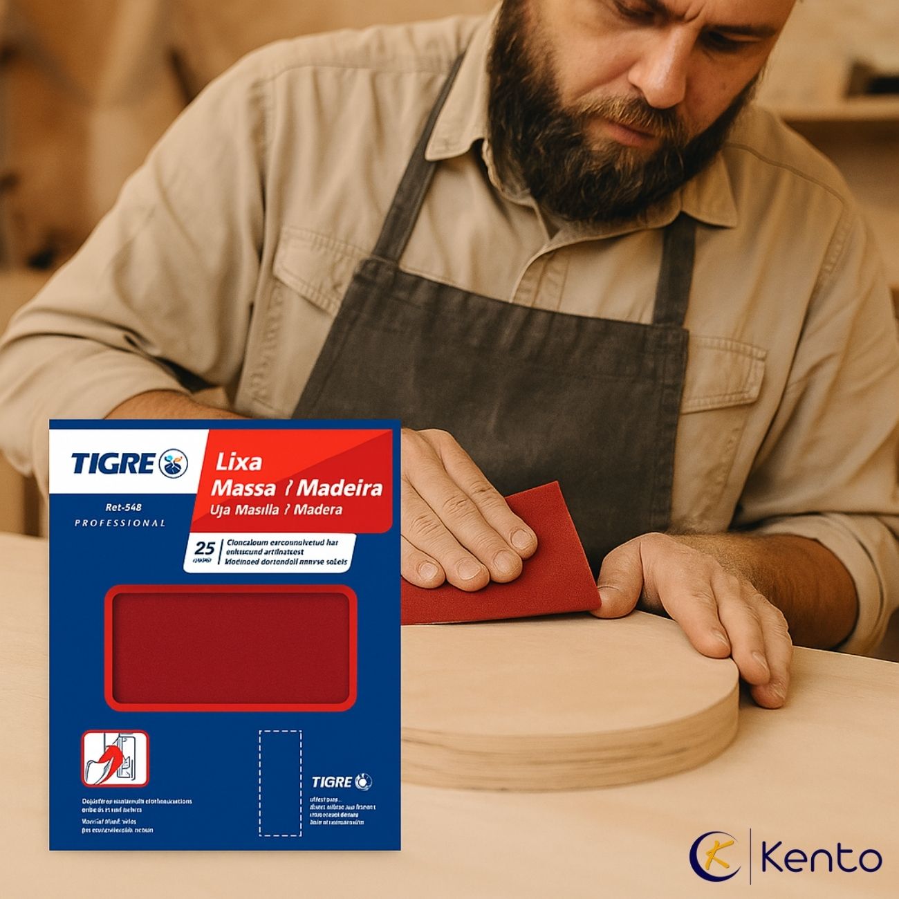 Lixa para Massa e Madeira Ref 800 Grão 100 com 25un Tigre - Loja Kento ...