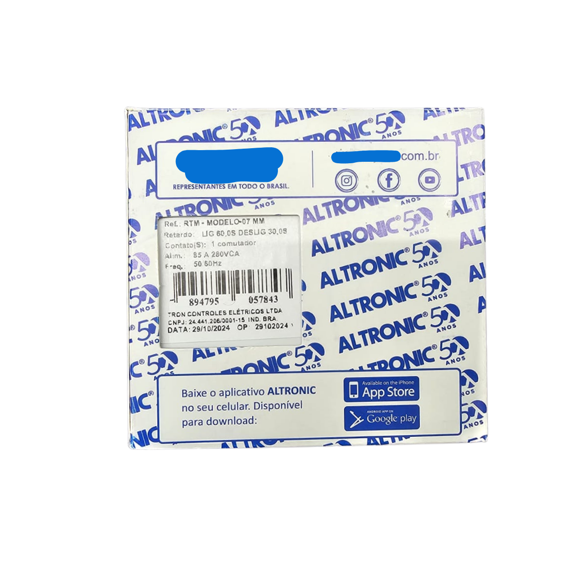 RELE MONITOR TENSAO - RTM-07 - ALTRONIC - GN Automação