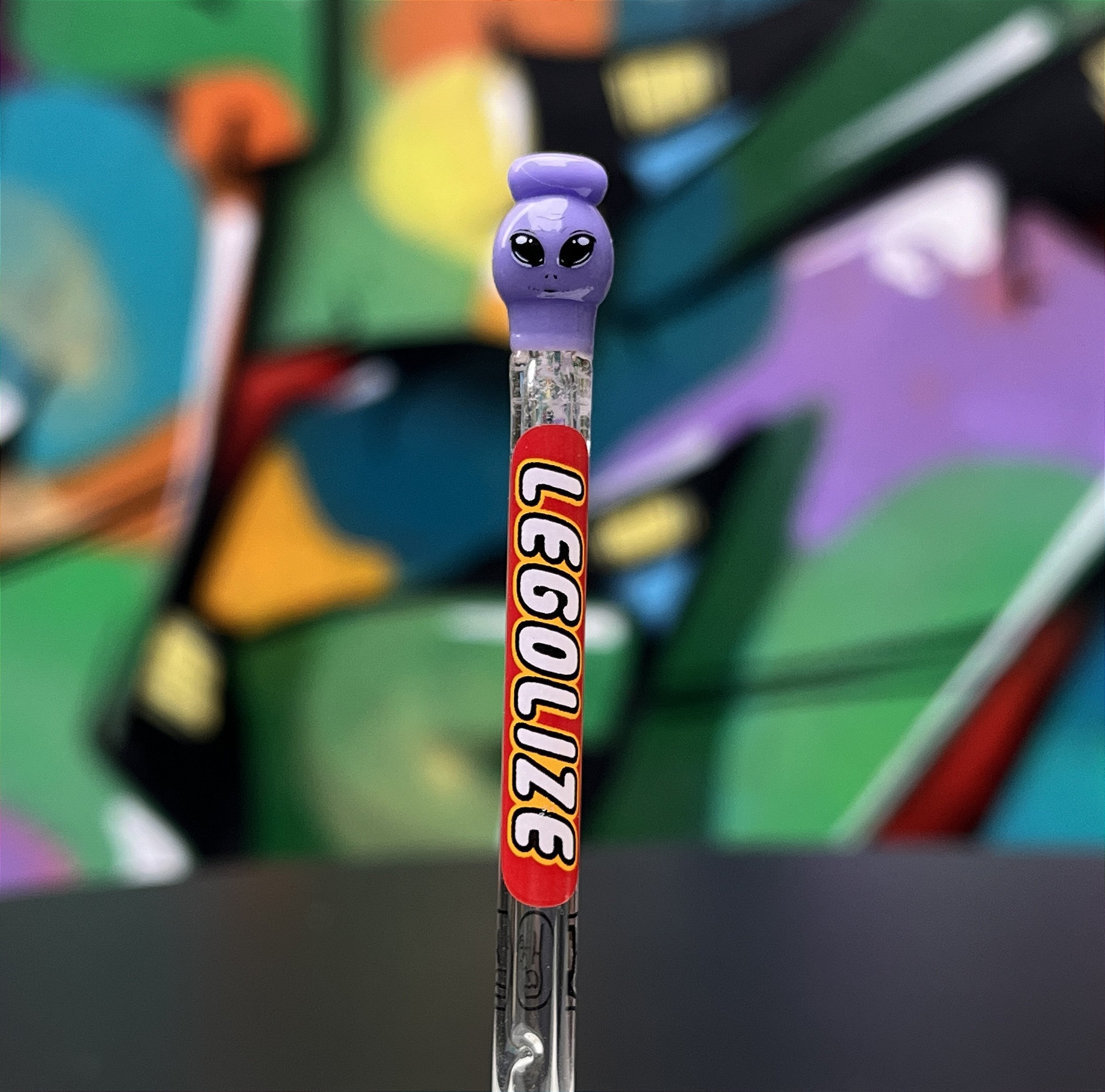 Piteira De Vidro Don La Flame Lego Roxo 6mm - Casa 93