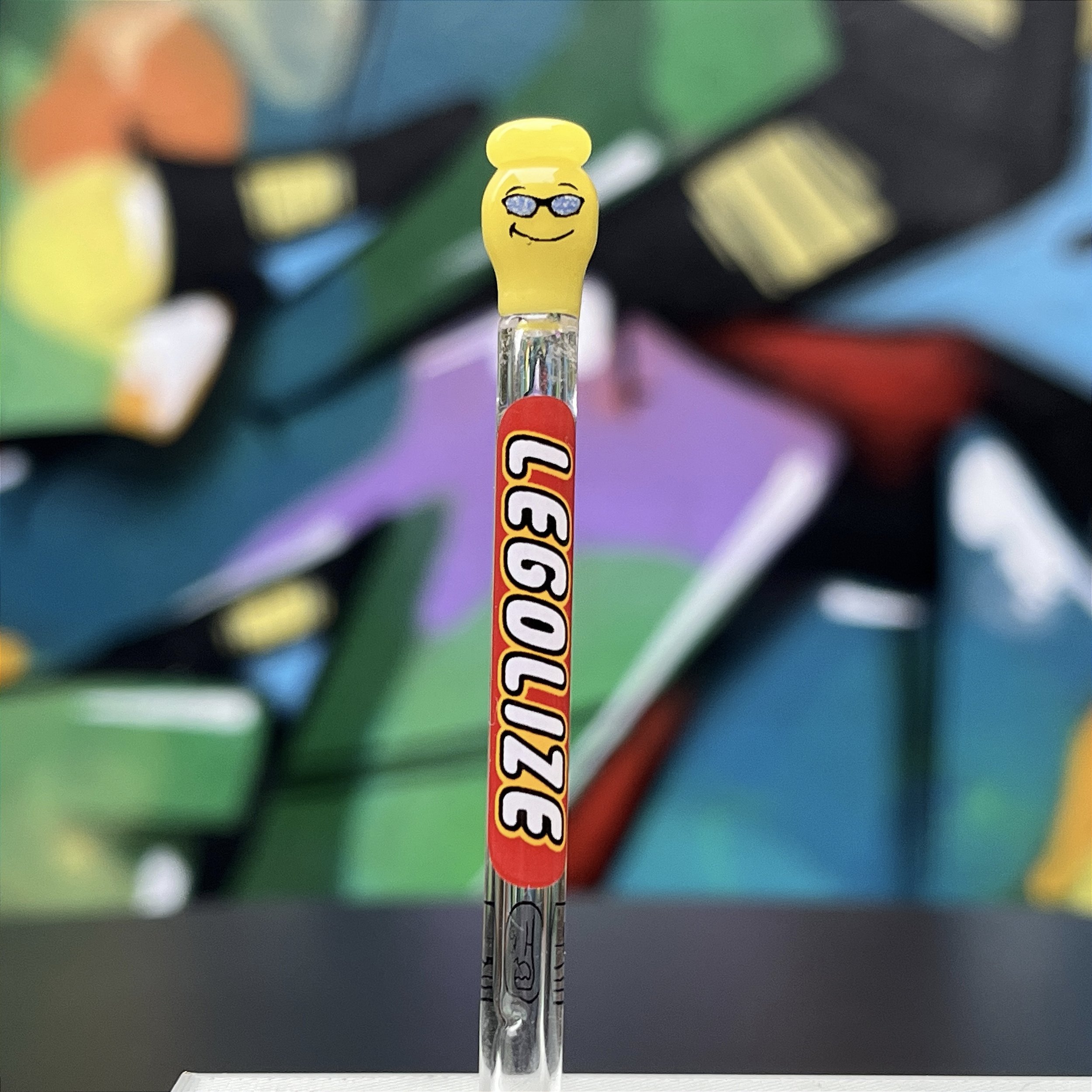 Piteira De Vidro Don La Flame Lego Amarelo 6mm - Casa 93