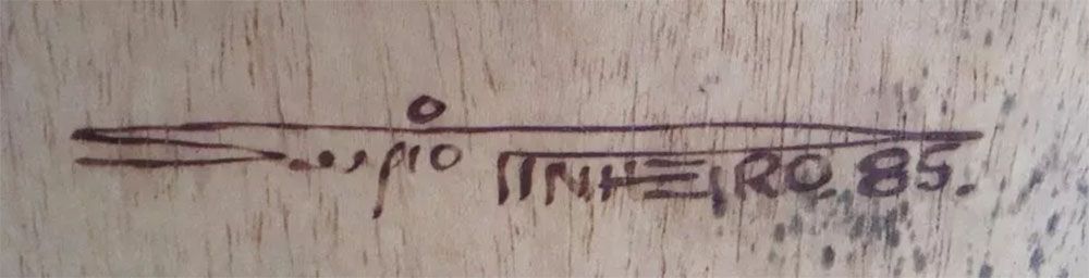 Sergio Pinheiro - Quadro, Pintura, Óleo s/ Pirogravura, 1985 - Lenach ...