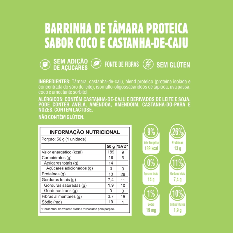 Combo Protein Bar DacoPRO 12 un (6 Barras de cada sabor: Coco e Morango ...